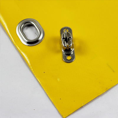 mit Saum und Ovalösen alle 1m, gelb | Tekoplan GmbH - PVC Plane nach ...
